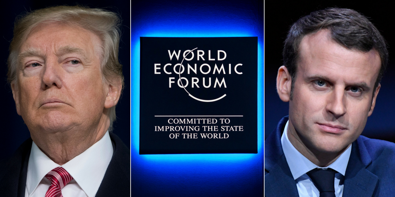 Forum économique de Davos : duel au sommet entre Macron et Trump