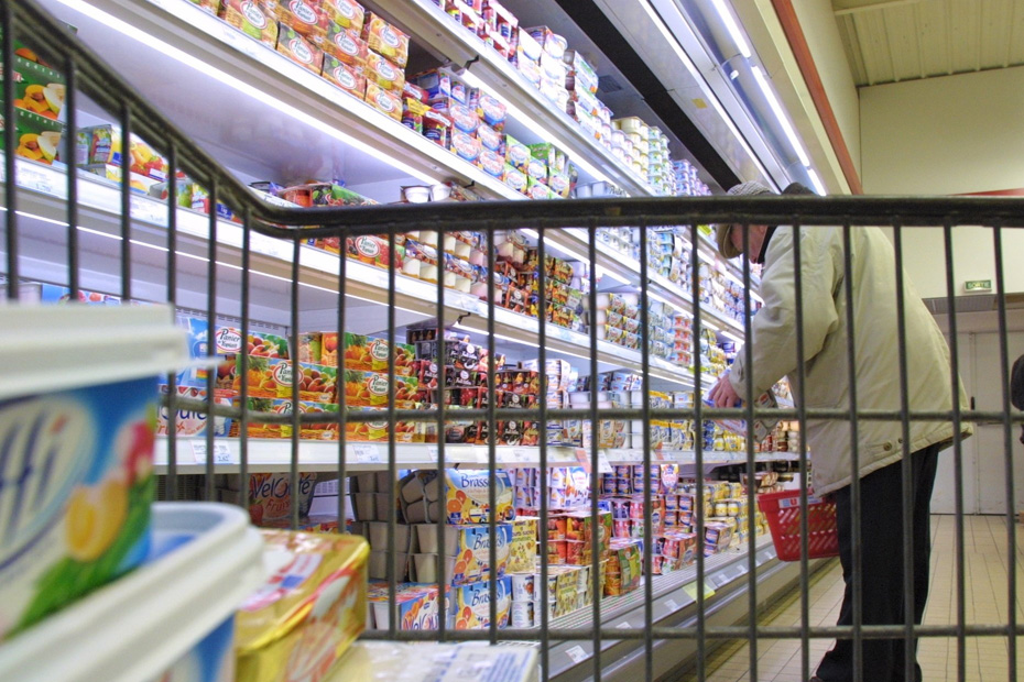 Les rayons frais se prennent une porte