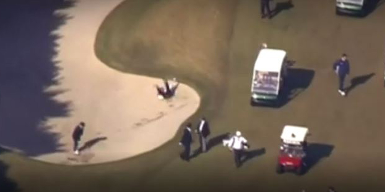 VIDEO - La chute de Shinzo Abe en pleine partie de golf avec Donald Trump