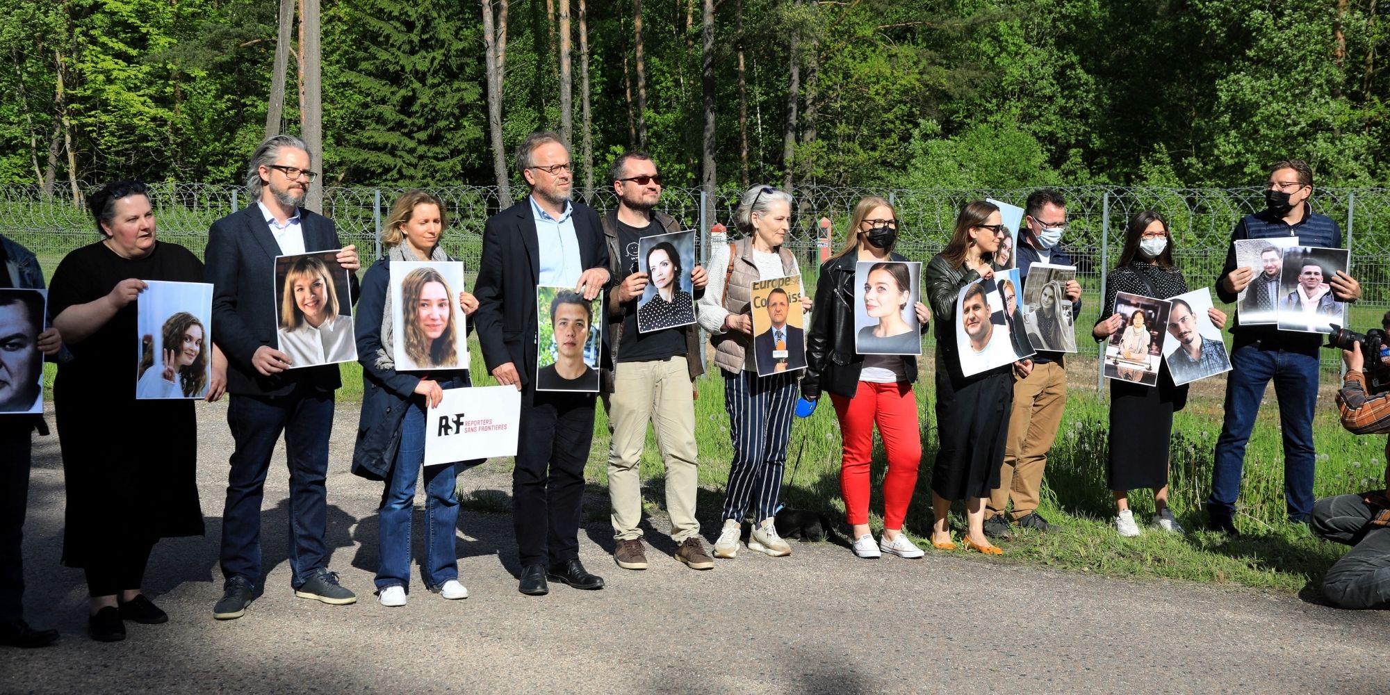 Biélorussie : rassemblement à la frontière en soutien aux journalistes ...