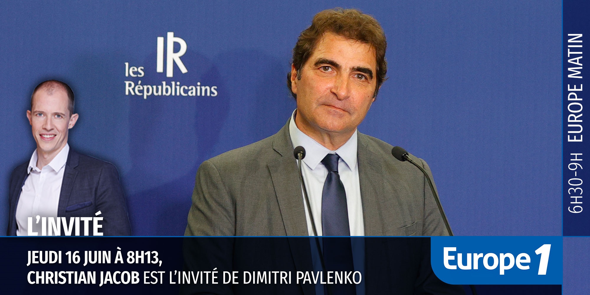 Christian Jacob est l'invité de Dimitri Pavlenko jeudi à 8h13