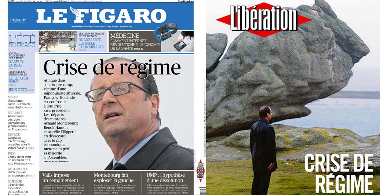 "Crise de régime" : Le Figaro et Libération font le même constat