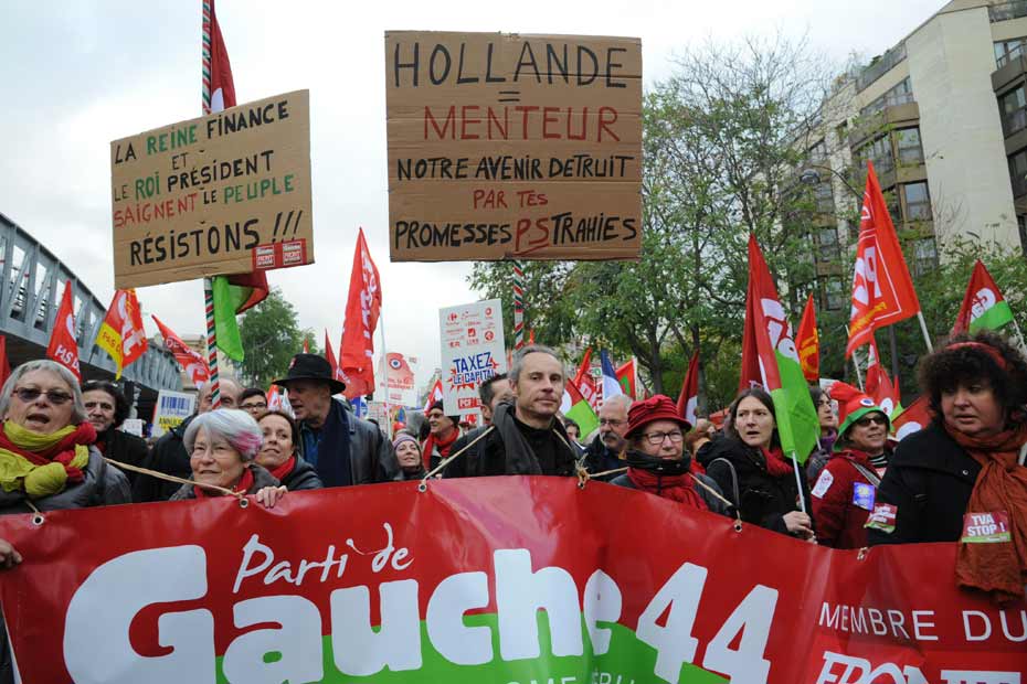 Le Front de gauche revendique 100.000 manifestants