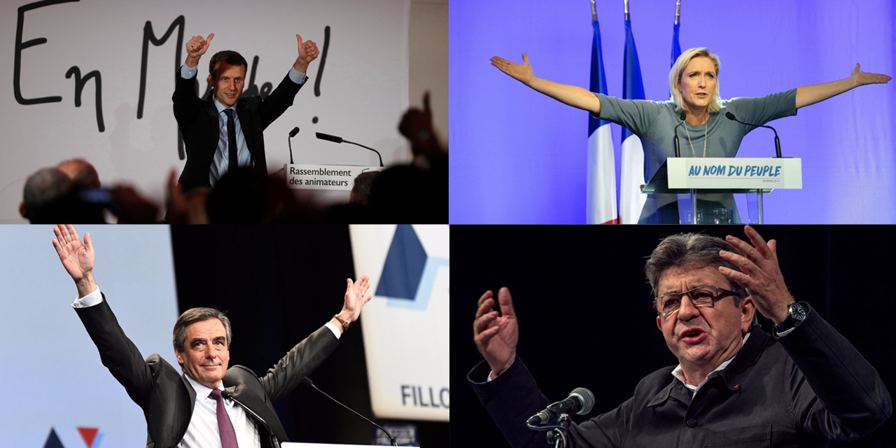 Les principaux candidats à l'élection présidentielle de 2017