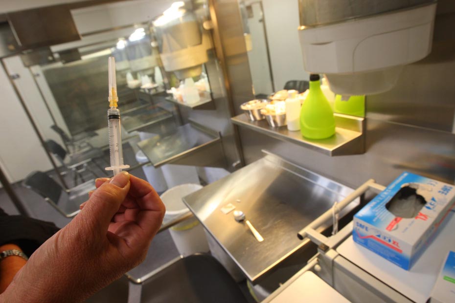 Drogue : voici la première salle de shoot