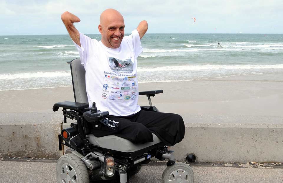 Le fauteuil de Philippe Croizon retrouvé