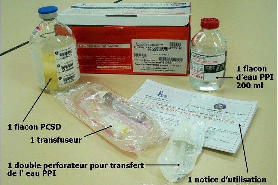 Le plasma lyophilisé au secours des soldats
