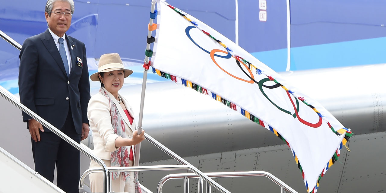 JO 2020 : le drapeau olympique est arrivé à Tokyo