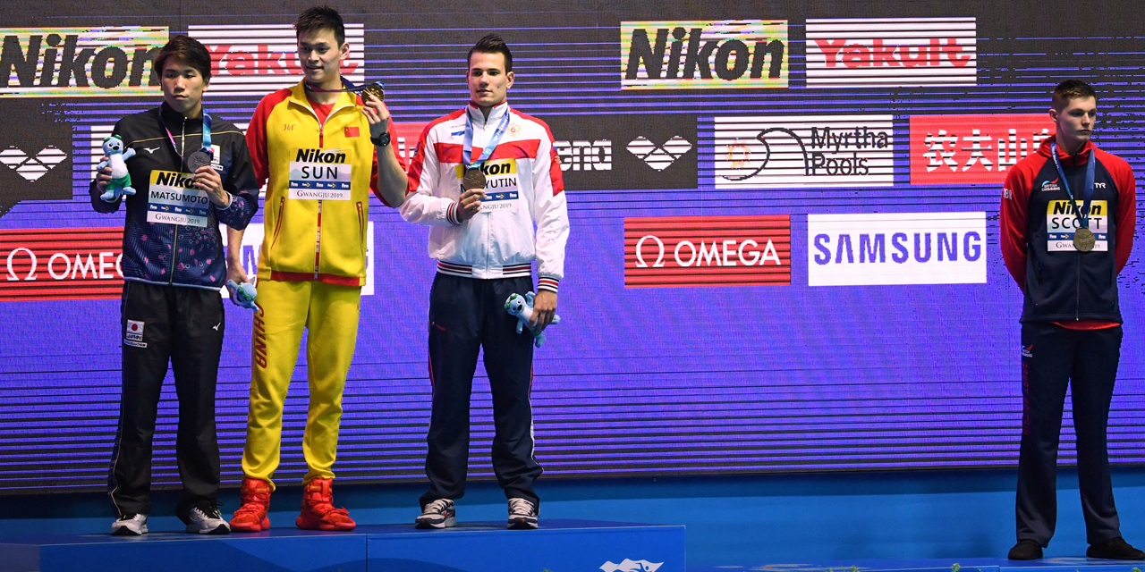 Mondiaux de natation : Sun encore défié sur le podium