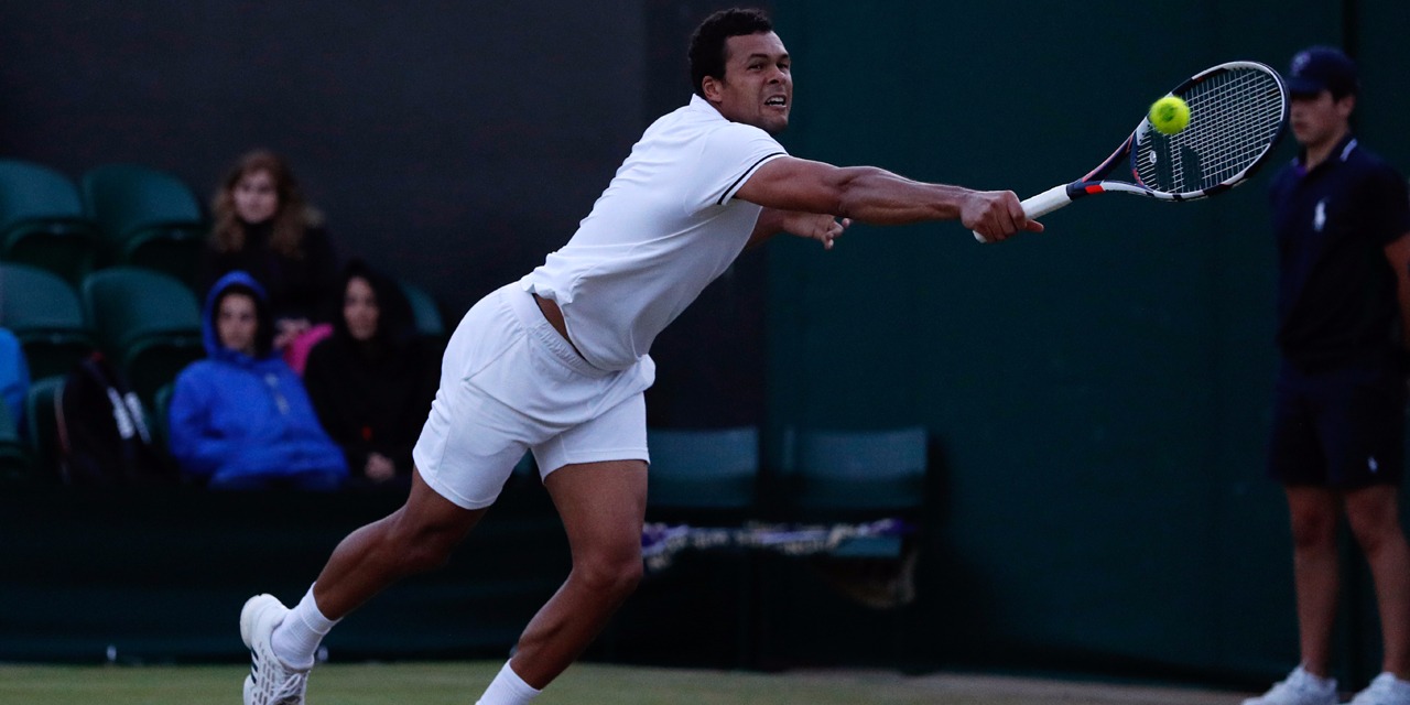 Tennis : Tsonga en quarts de finale de Wimbledon sur abandon de Gasquet