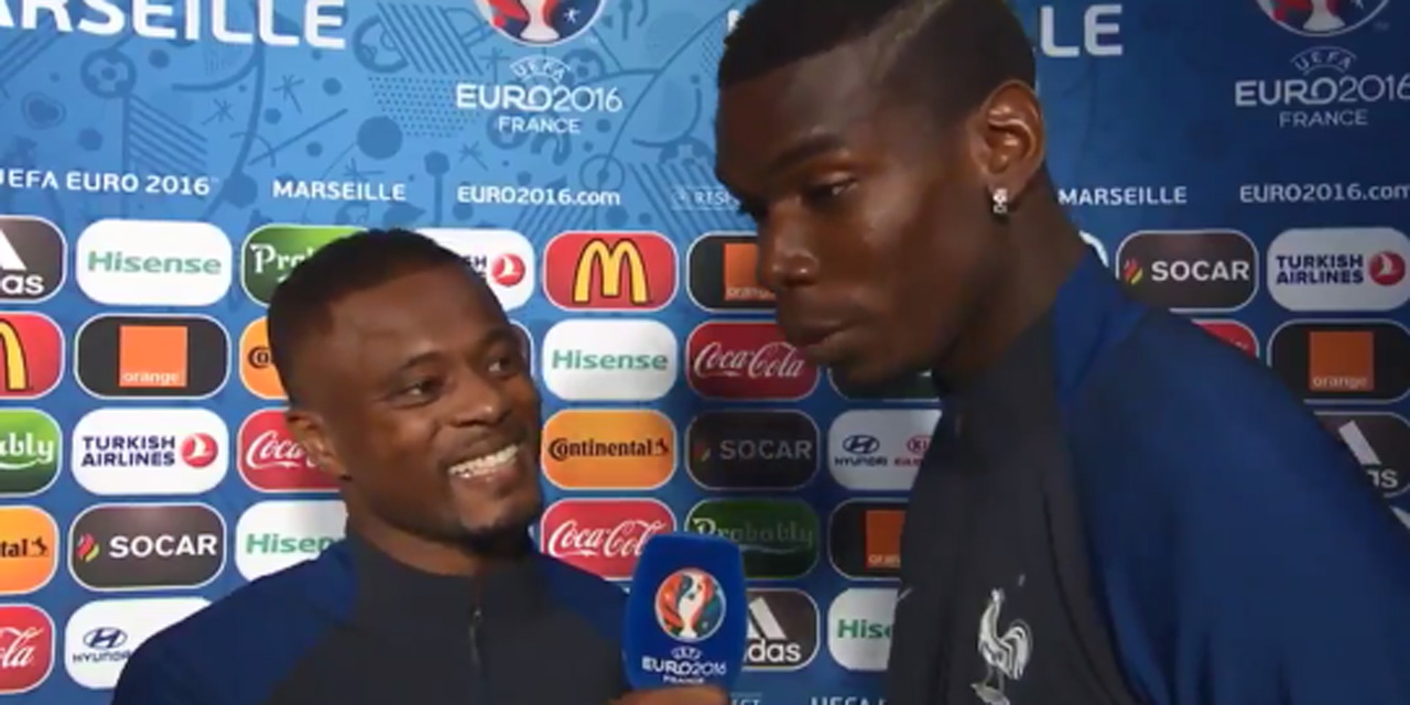 VIDÉO - Quand Patrice Evra et Paul Pogba improvisent une interview en ...