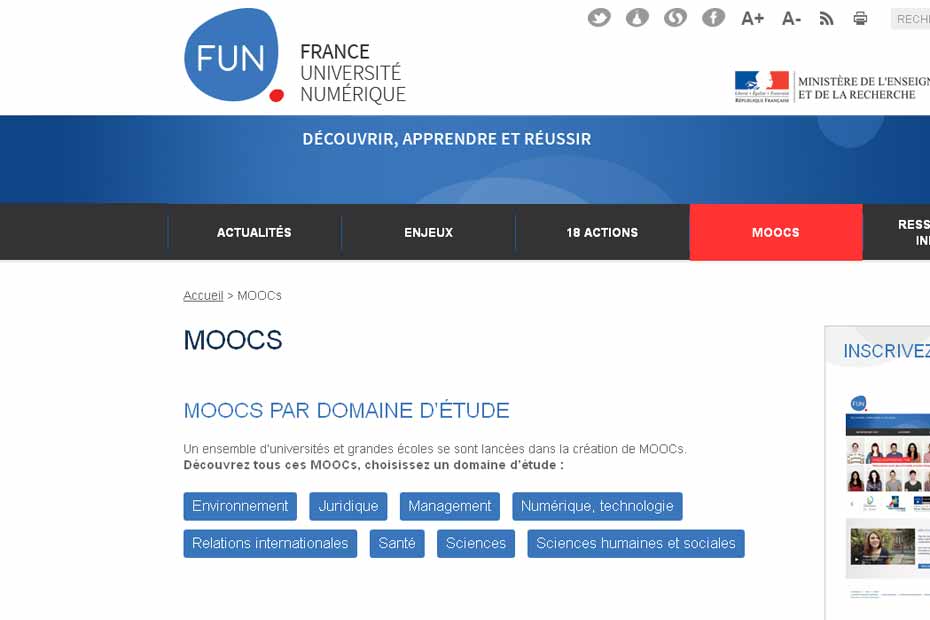 Gros succès pour les Moocs français