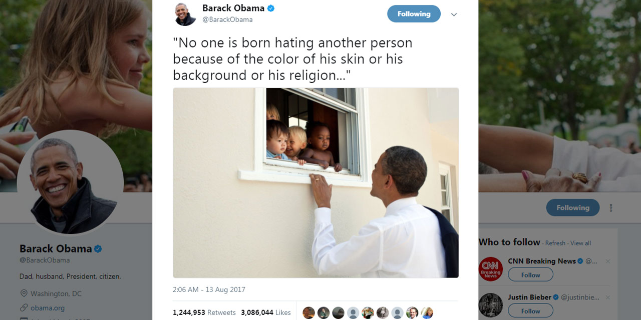 Le tweet de Barack Obama sur Charlottesville devient le plus liké de l ...